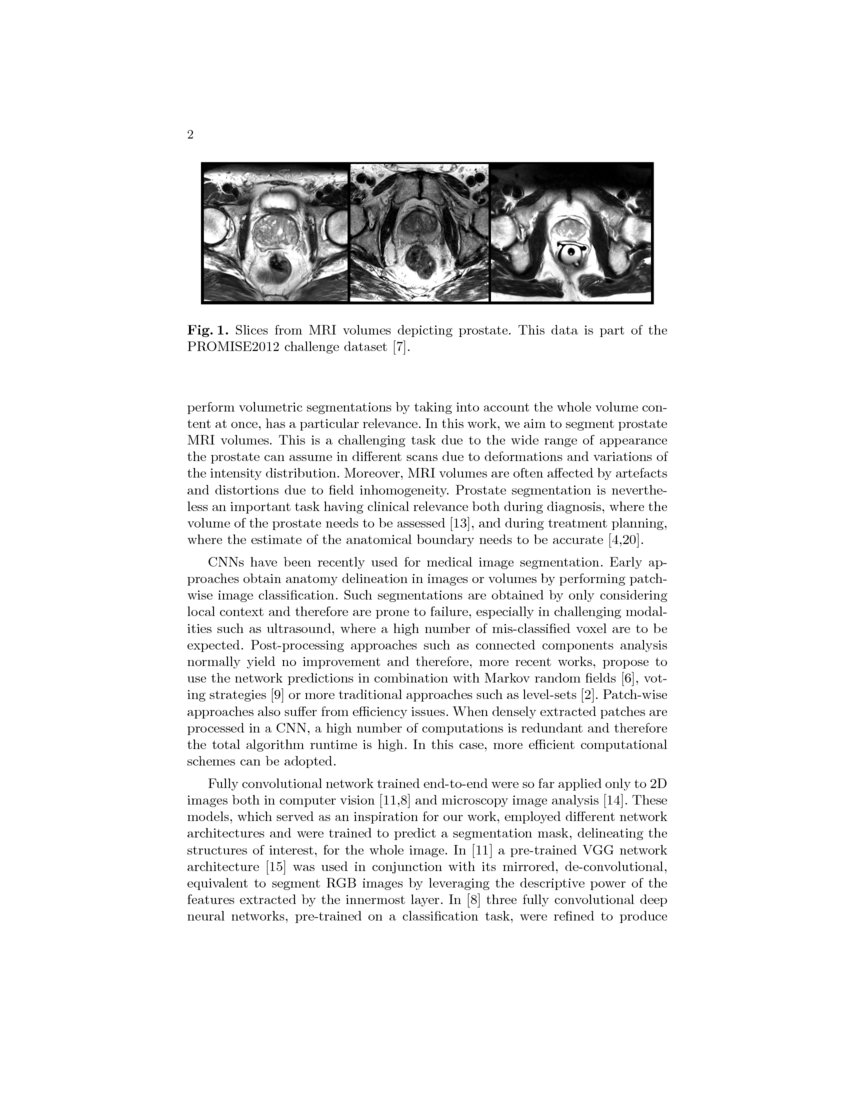 V Net Fully Convolutional Neural Networks For Volumetric Medical Image Segmentation Deepai