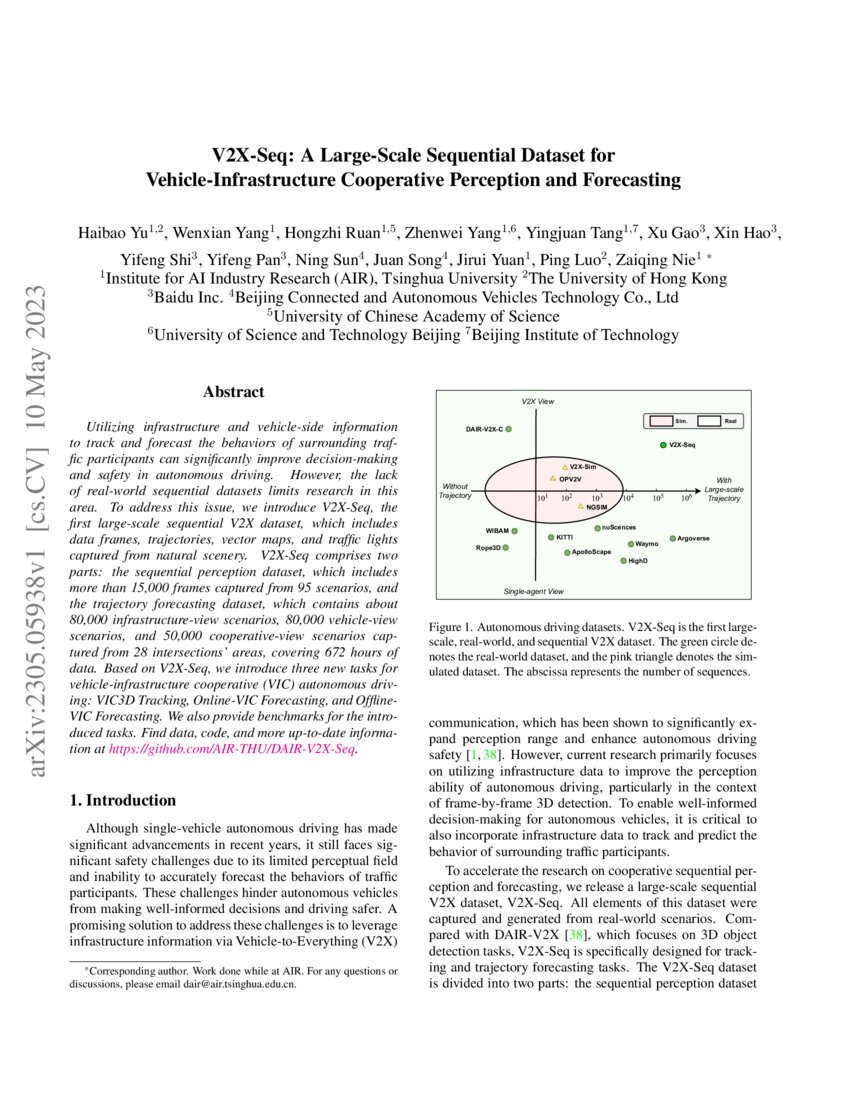 V2x Seq A Large Scale Sequential Dataset For Vehicle Infrastructure