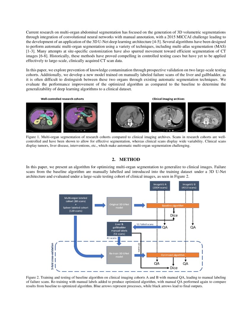 Validation and Optimization of Multi-Organ Segmentation on Clinical Imaging Archives | DeepAI