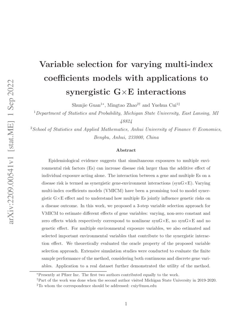 Variable Selection For Varying Multi Index Coefficients Models With Applications To Synergistic