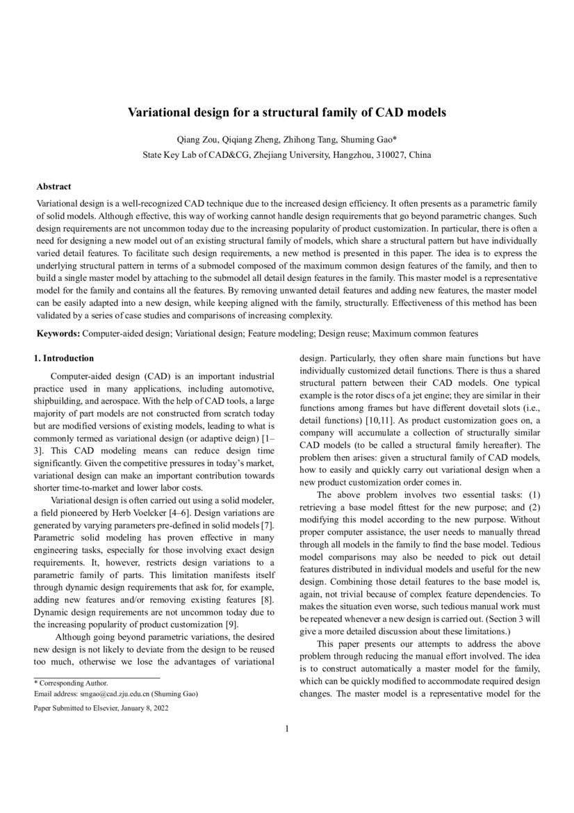 Variational design for a structural family of CAD models | DeepAI
