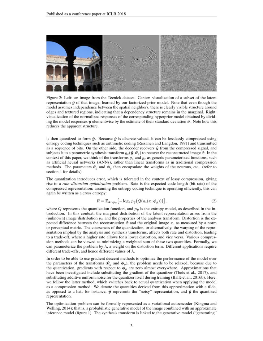 Variational Image Compression With A Scale Hyperprior Deepai 