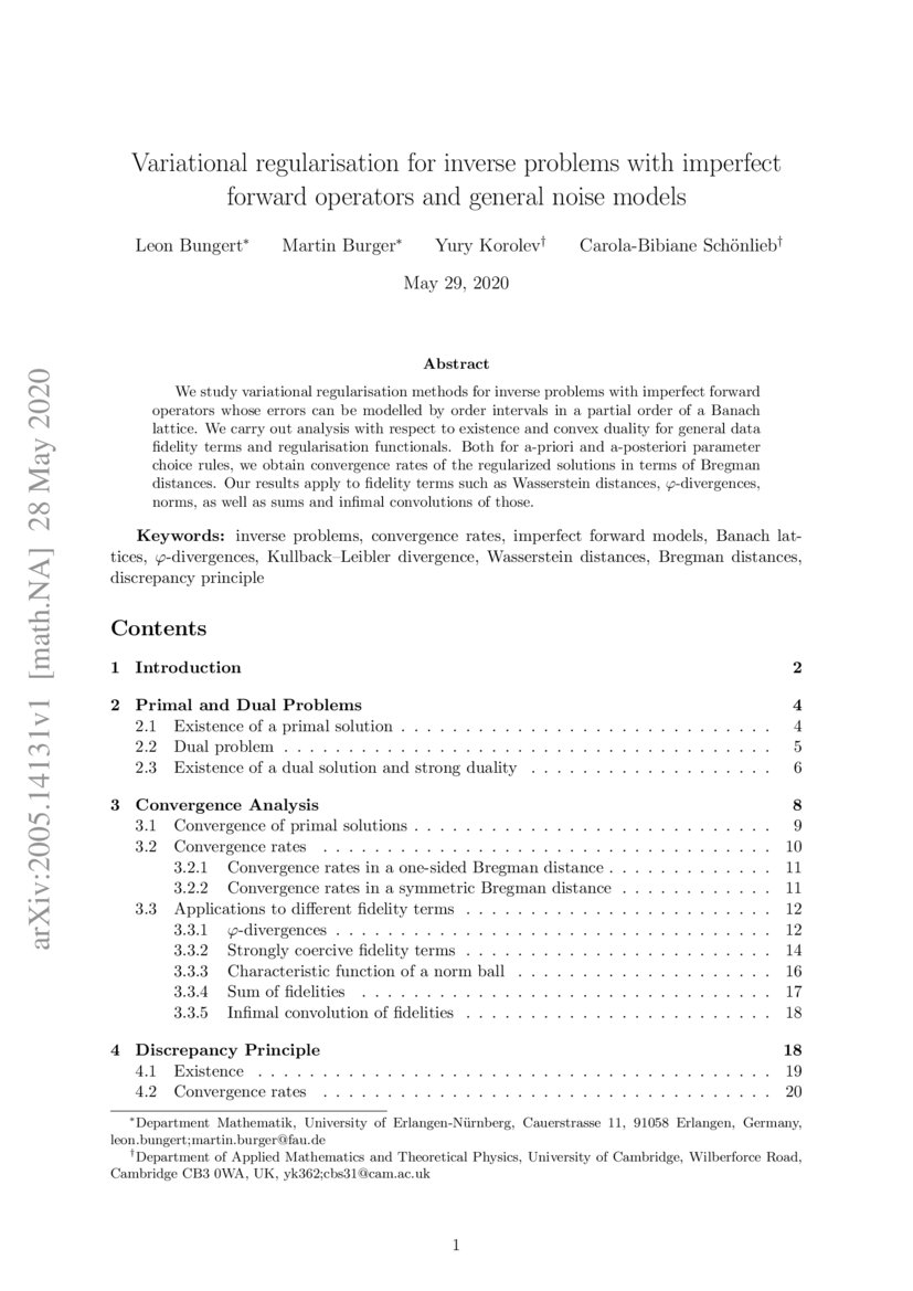 Variational regularisation for inverse problems with imperfect forward operators and general ...