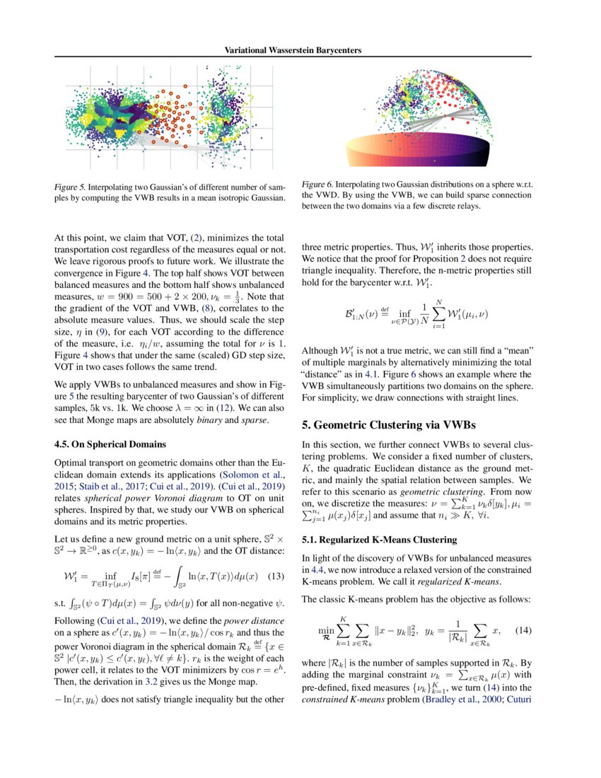 Variational Wasserstein Barycenters for Geometric Clustering | DeepAI