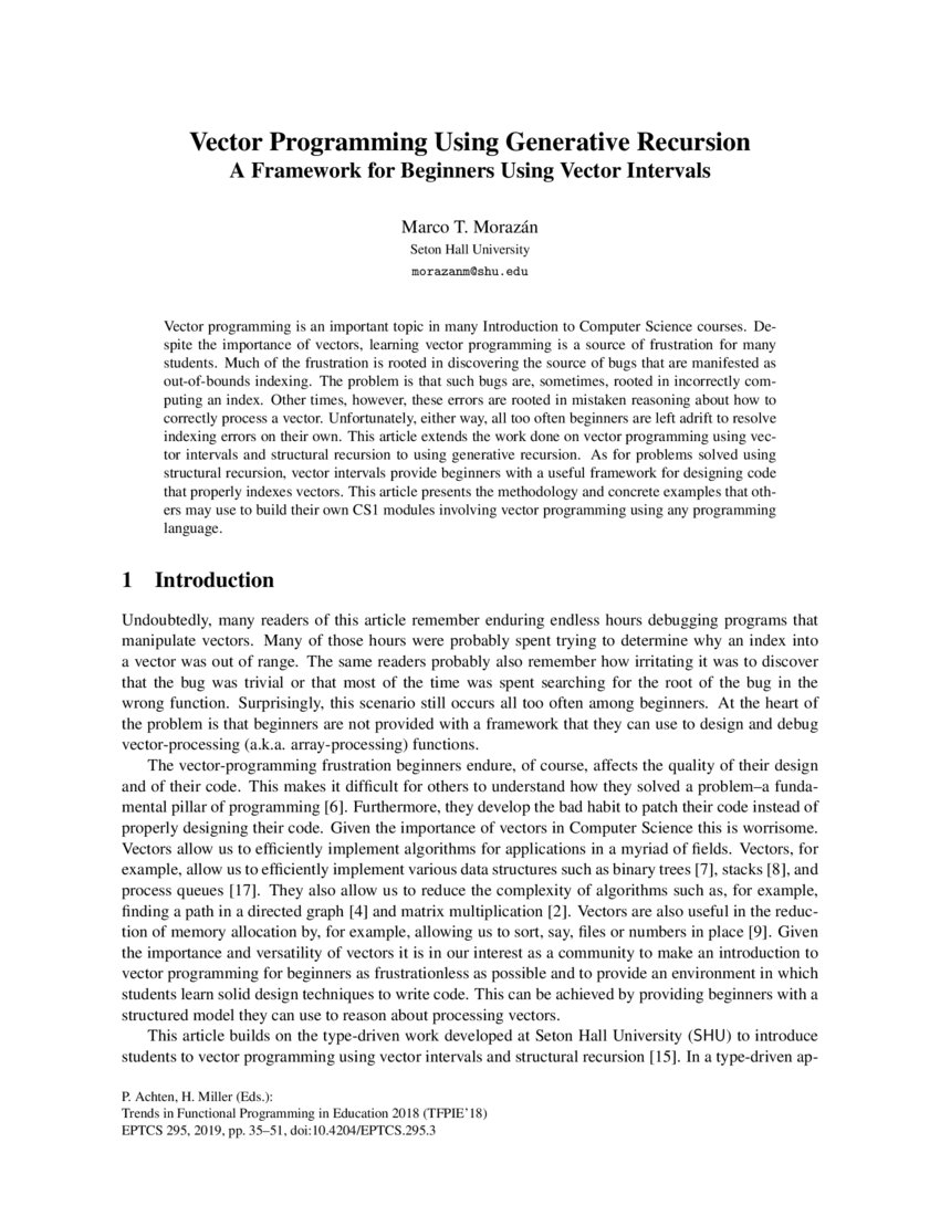 Vector Programming Using Generative Recursion Deepai 1844