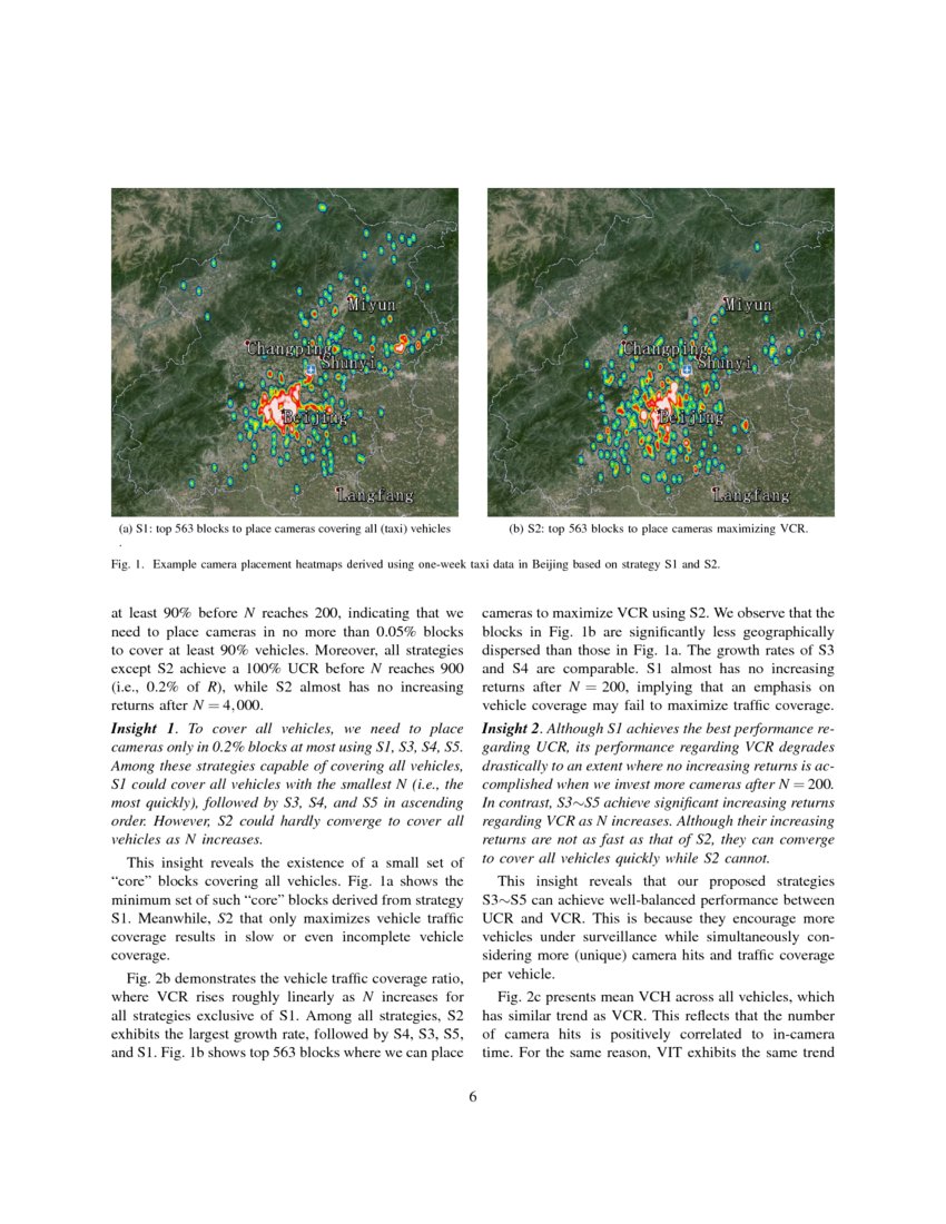 Vehicle Traffic Driven Camera Placement for Better Metropolis Security ...
