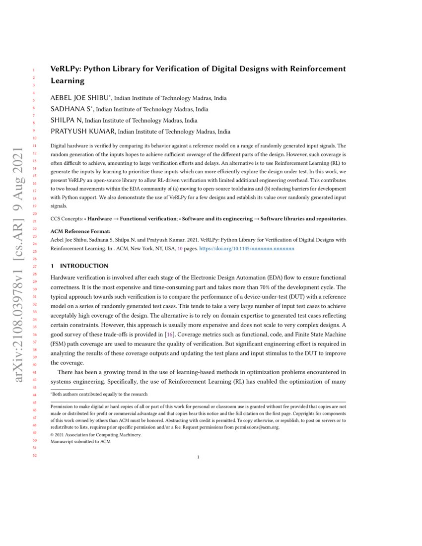 VeRLPy: Python Library for Verification of Digital Designs with ...