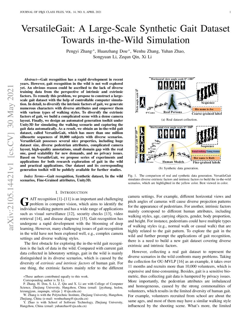 VersatileGait: A Large-Scale Synthetic Gait Dataset Towards in-the-Wild ...