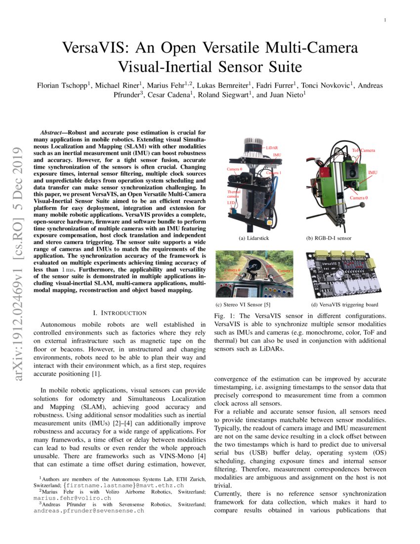 Versavis An Open Versatile Multi Camera Visual Inertial Sensor Suite Deepai 4208