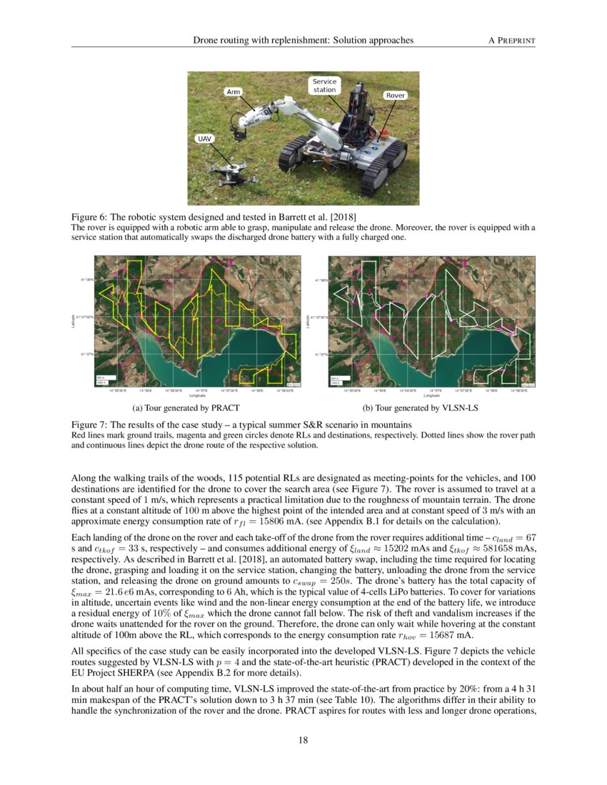 Very large-scale neighborhood search for drone routing with energy ...