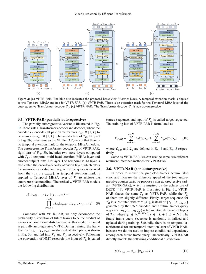 Video Prediction by Efficient Transformers | DeepAI
