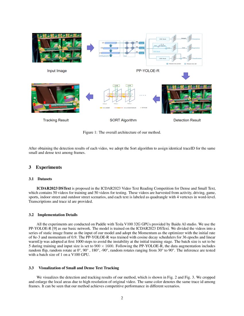 Video text tracking for dense and small text based on pp-yoloe-r and sort algorithm | DeepAI
