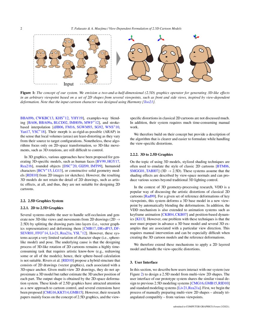 View-Dependent Formulation of 2.5D Cartoon Models | DeepAI