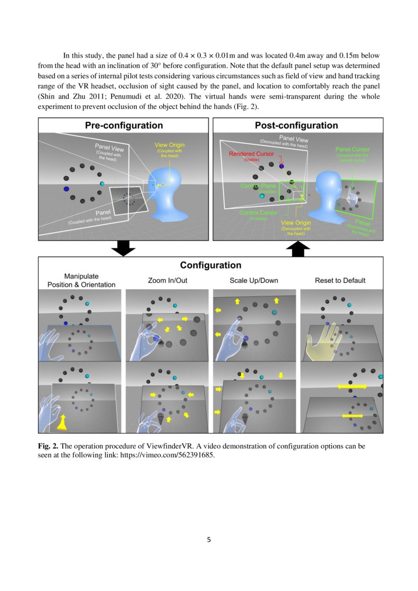 ViewfinderVR: Configurable Viewfinder for Selection of Distant Objects ...