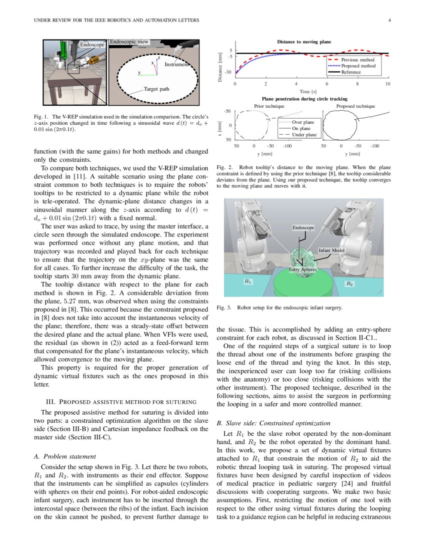 Virtual Fixture Assistance for Suturing in Robot-Aided Pediatric Endoscopic Surgery | DeepAI