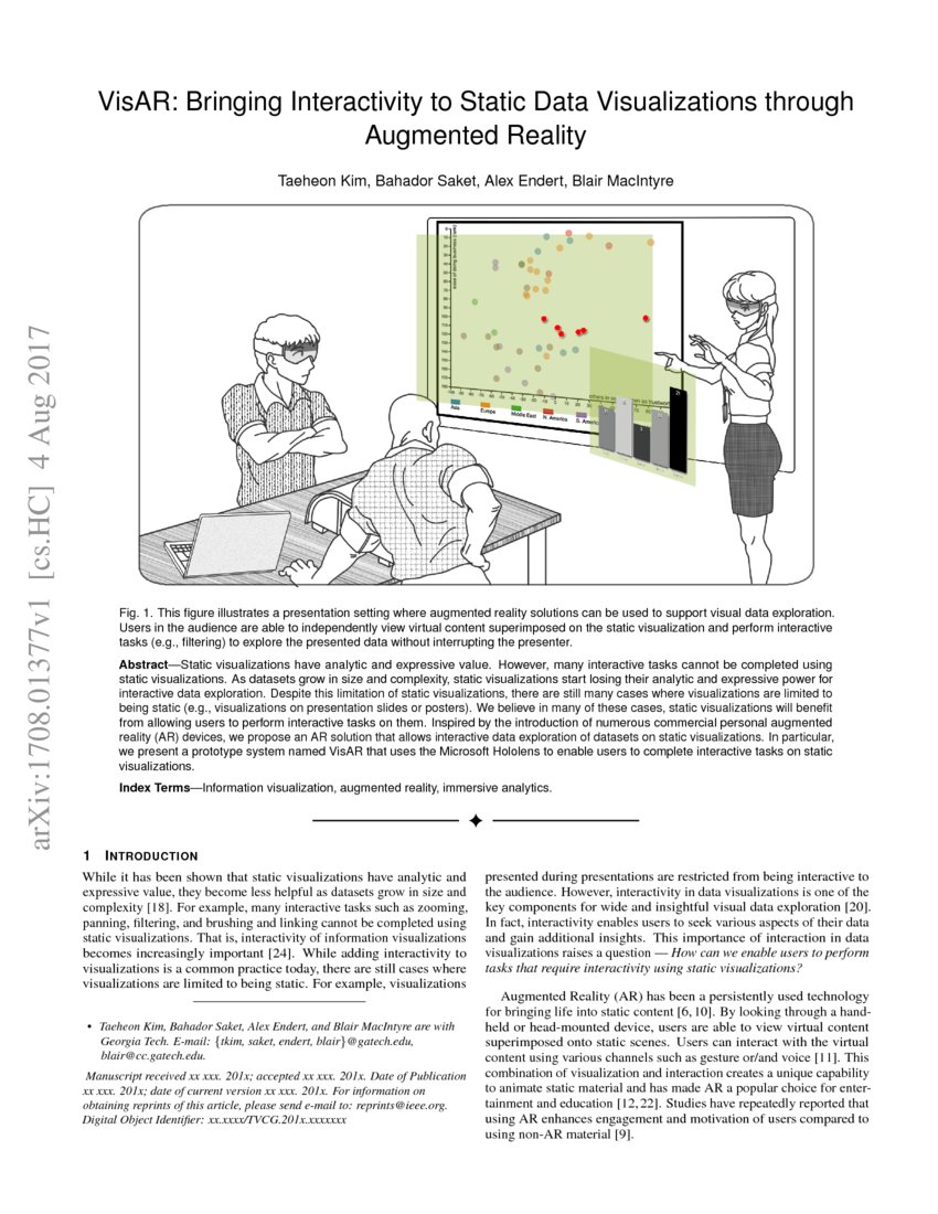 VisAR: Bringing Interactivity to Static Data Visualizations through ...