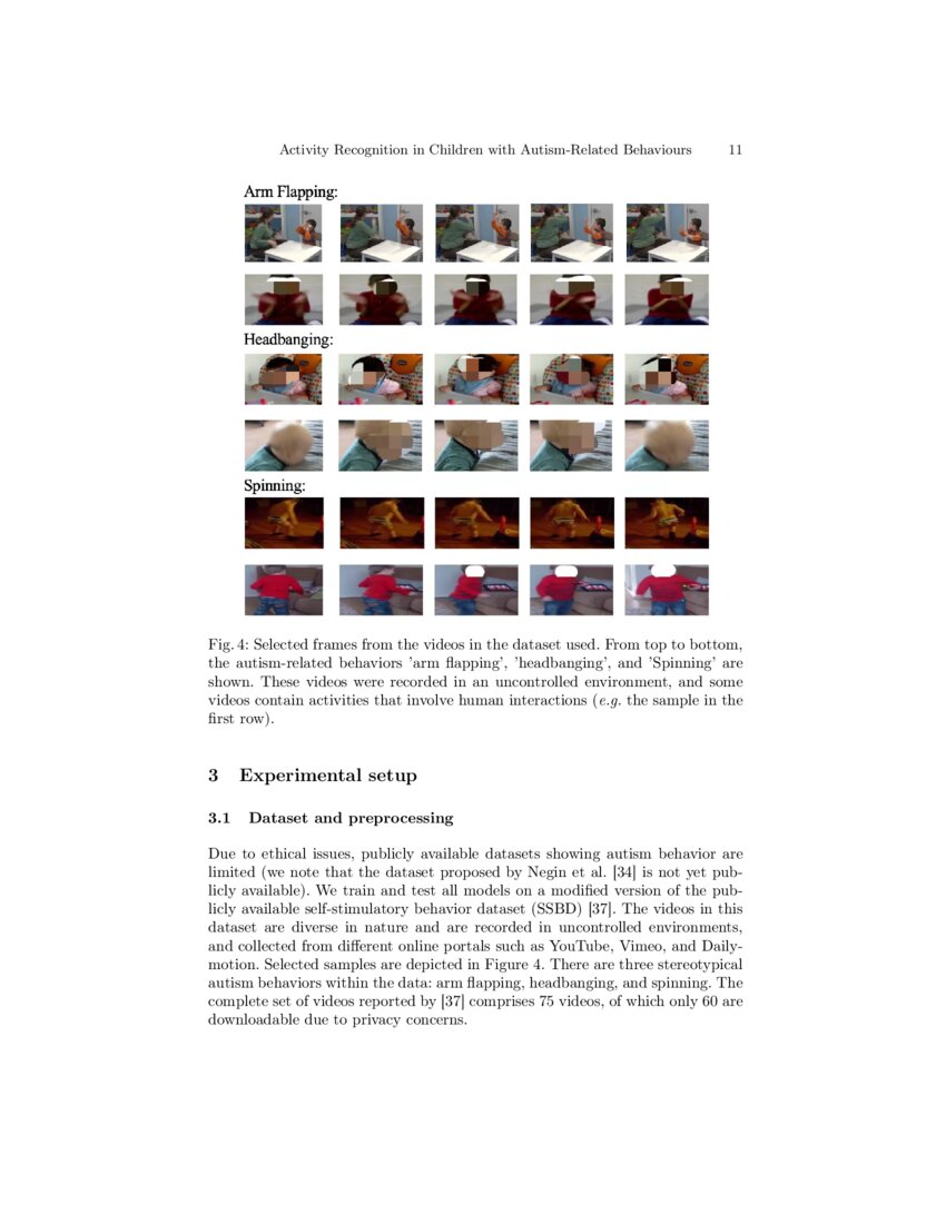 Vision-Based Activity Recognition in Children with Autism-Related ...