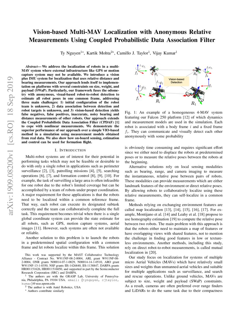 Vision-based Multi-MAV Localization with Anonymous Relative Measurements Using Coupled ...