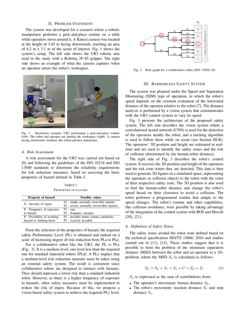 Vision-Based Safety System for Barrierless Human-Robot Collaboration | DeepAI