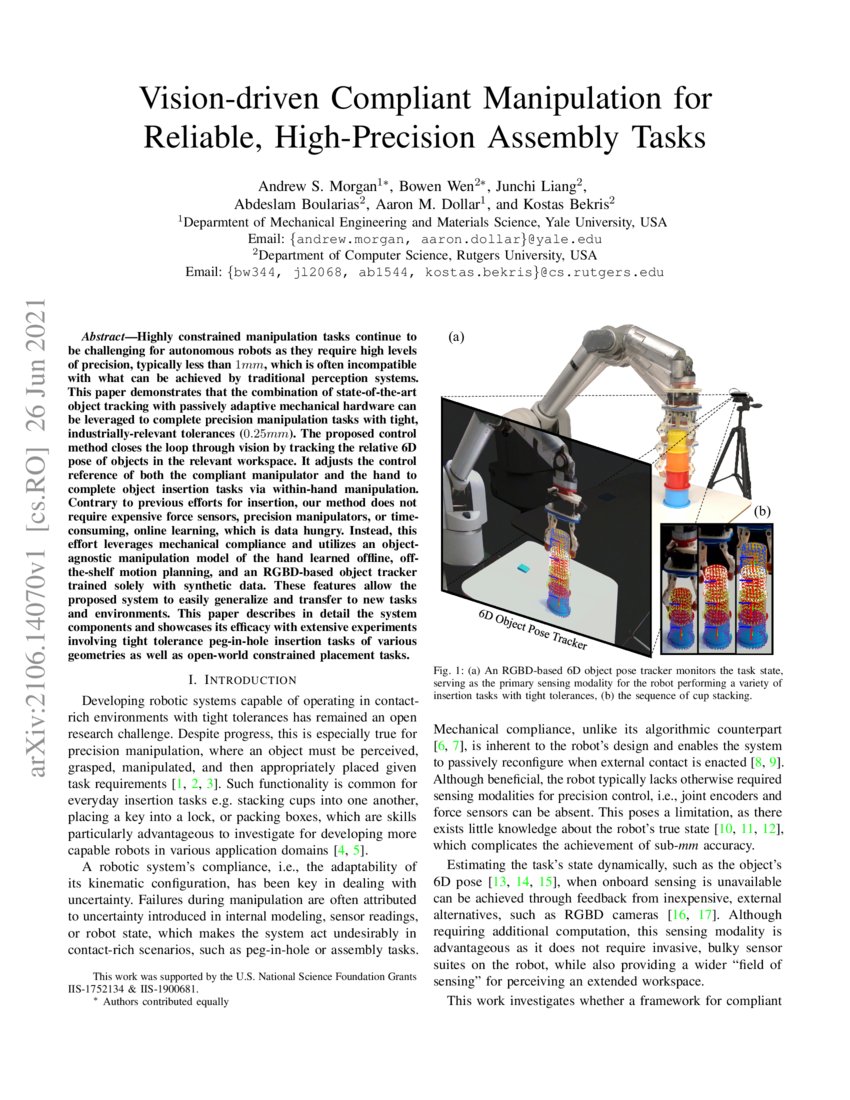 Vision-driven Compliant Manipulation for Reliable, High-Precision ...