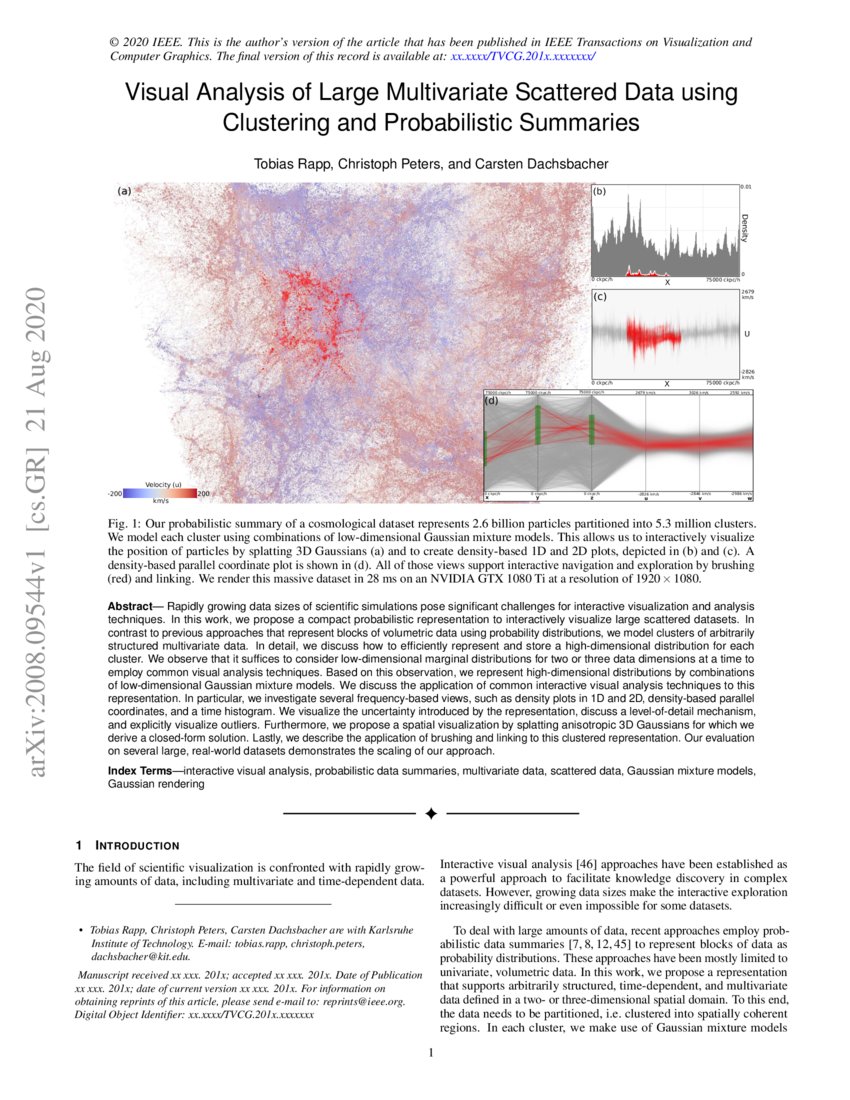 Visual Analysis of Large Multivariate Scattered Data using Clustering and Probabilistic ...