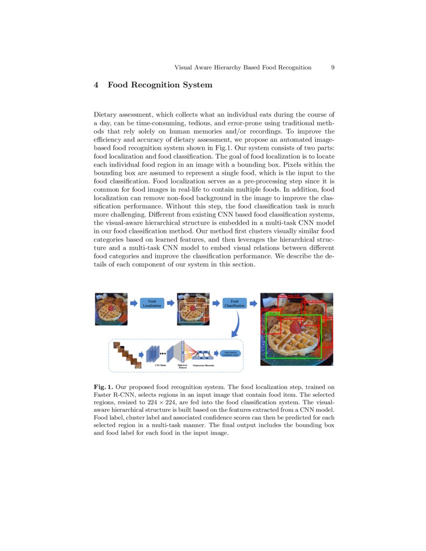 Visual Aware Hierarchy Based Food Recognition Deepai