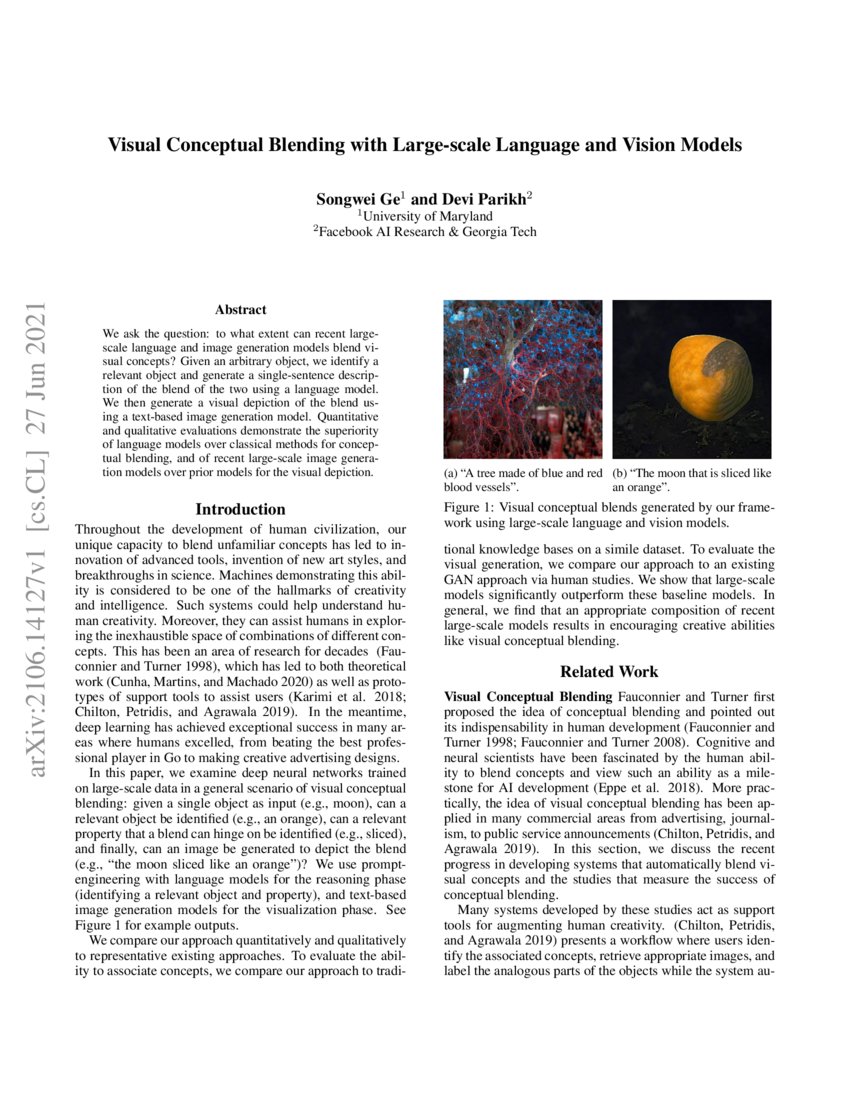 Visual Conceptual Blending with Large-scale Language and Vision Models ...