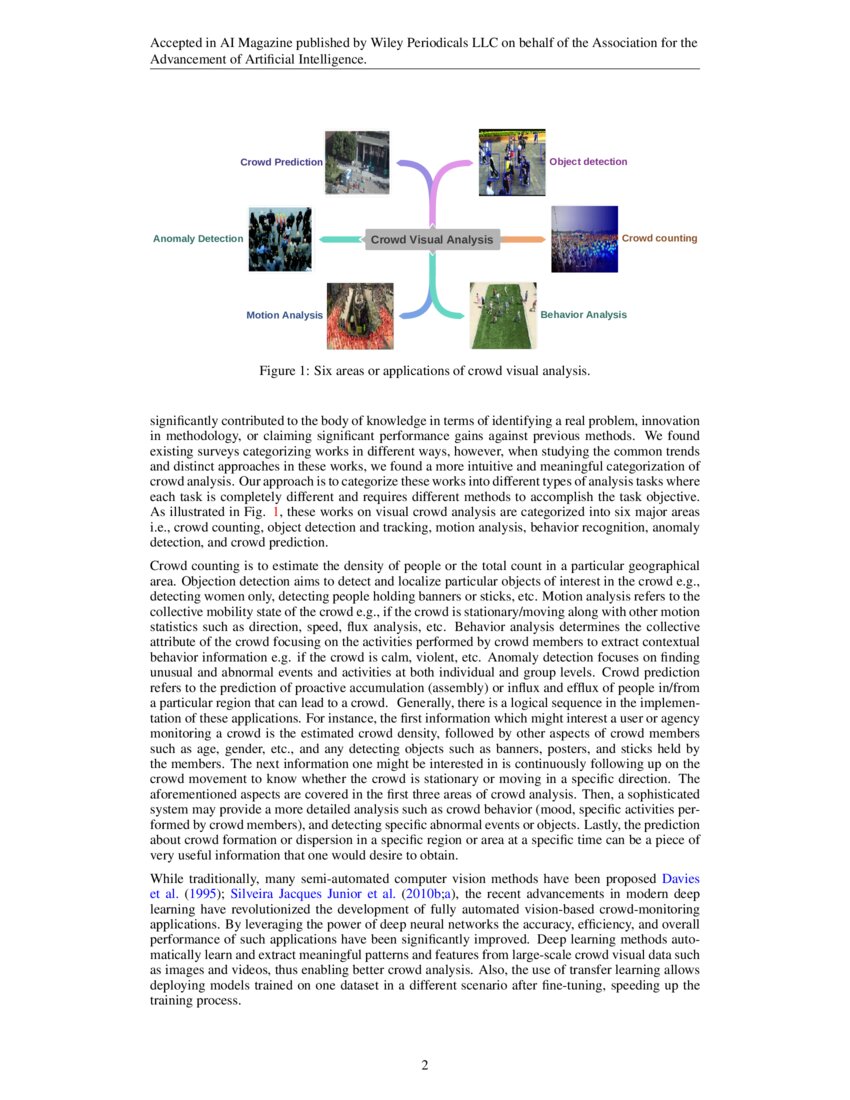 Visual Crowd Analysis Open Research Problems Deepai 2019
