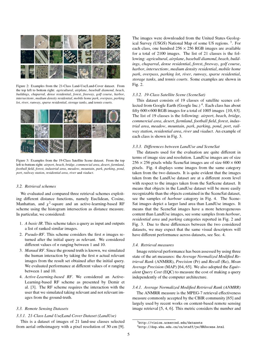 Visual Descriptors For Content Based Retrieval Of Remote Sensing Images Deepai