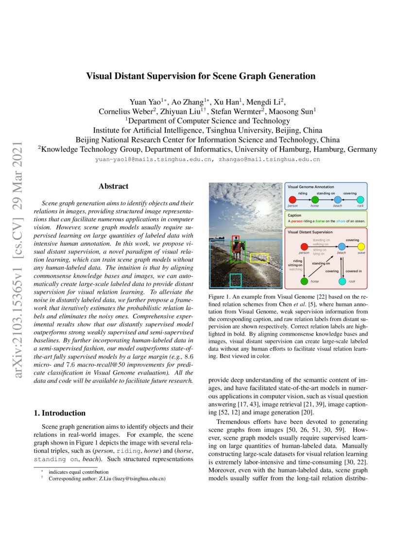 Visual Distant Supervision for Scene Graph Generation | DeepAI