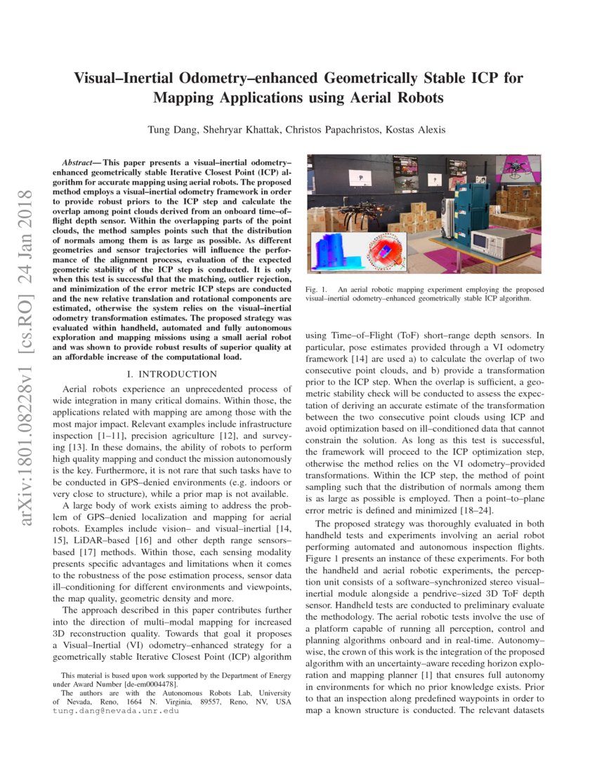 Visual-Inertial Odometry-enhanced Geometrically Stable ICP for Mapping ...