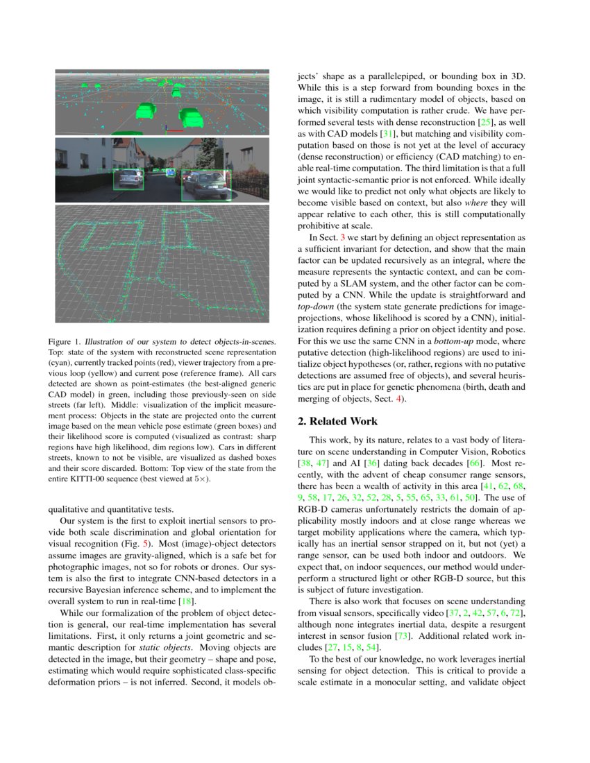 Visual Inertial Semantic Scene Representation For 3 D Object Detection