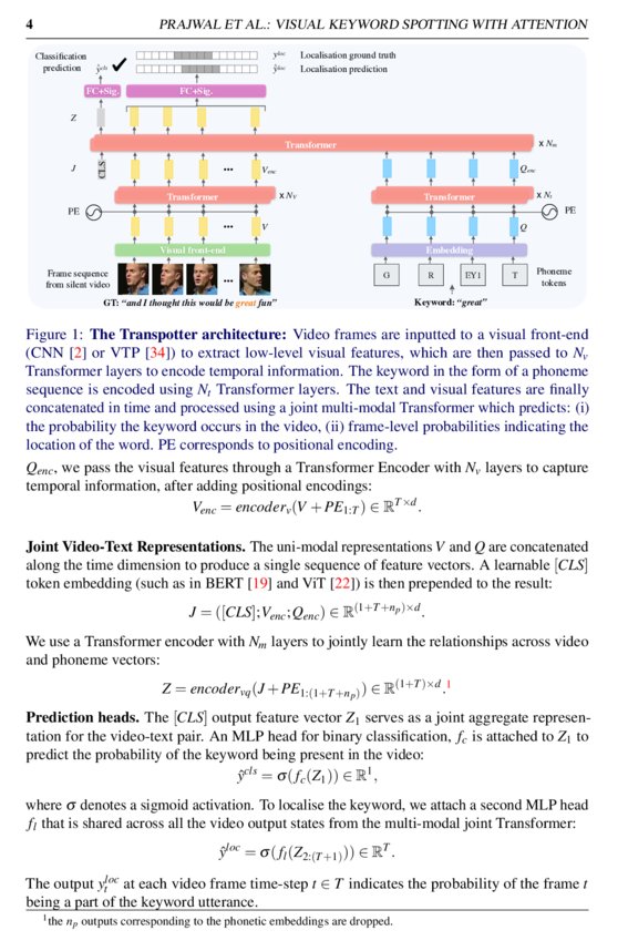 Visual Keyword Spotting With Attention Deepai