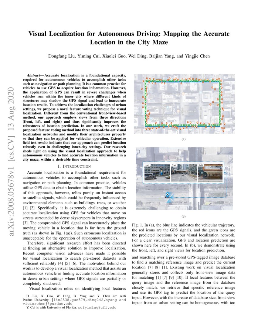 Visual Localization For Autonomous Driving Mapping The Accurate