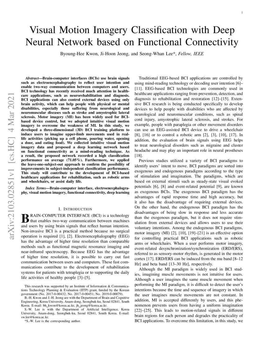 Visual Motion Imagery Classification with Deep Neural Network based on ...