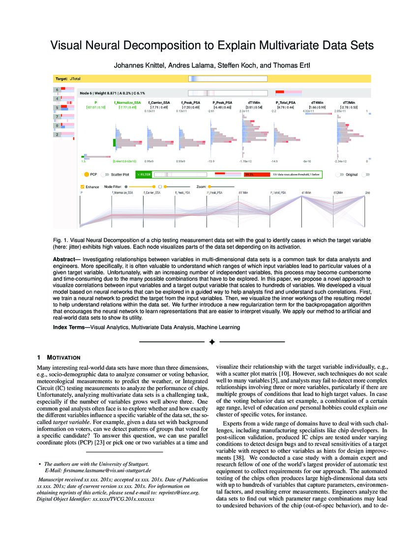 Visual Neural Decomposition to Explain Multivariate Data Sets | DeepAI