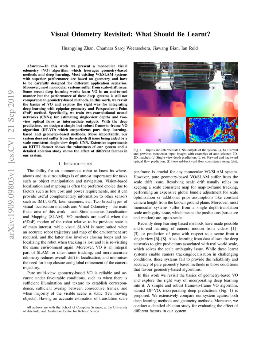 Visual Odometry Revisited: What Should Be Learnt? | DeepAI