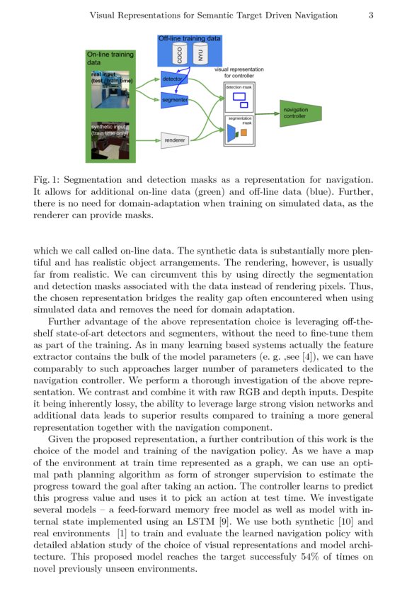Visual Representations For Semantic Target Driven Navigation Deepai