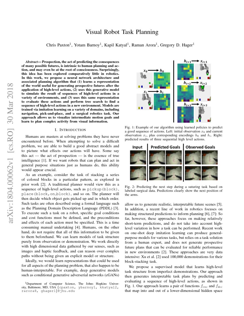 Visual Robot Task Planning | DeepAI