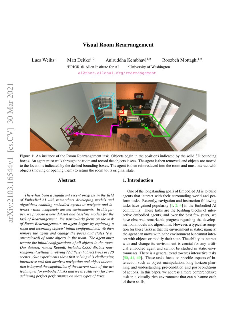 Visual Room Rearrangement | DeepAI