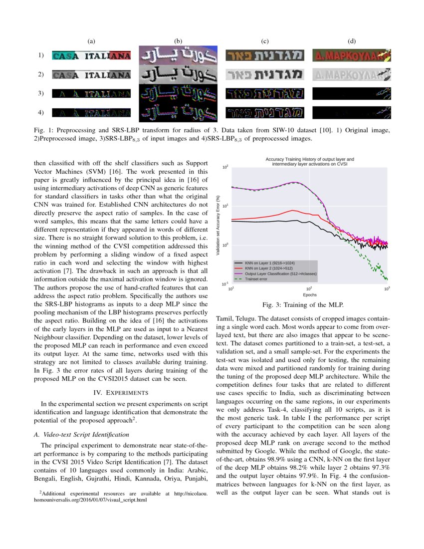 Visual Script and Language Identification | DeepAI