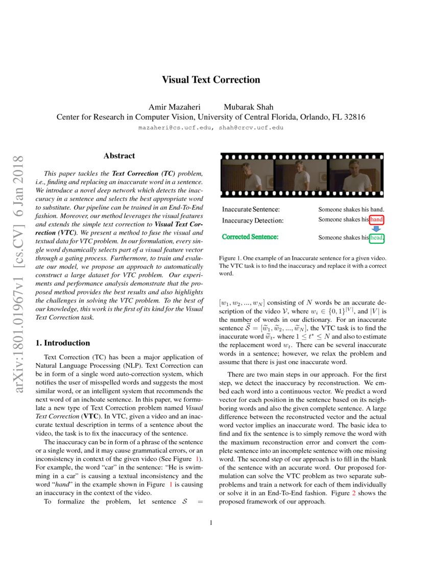 Visual Text Correction | DeepAI