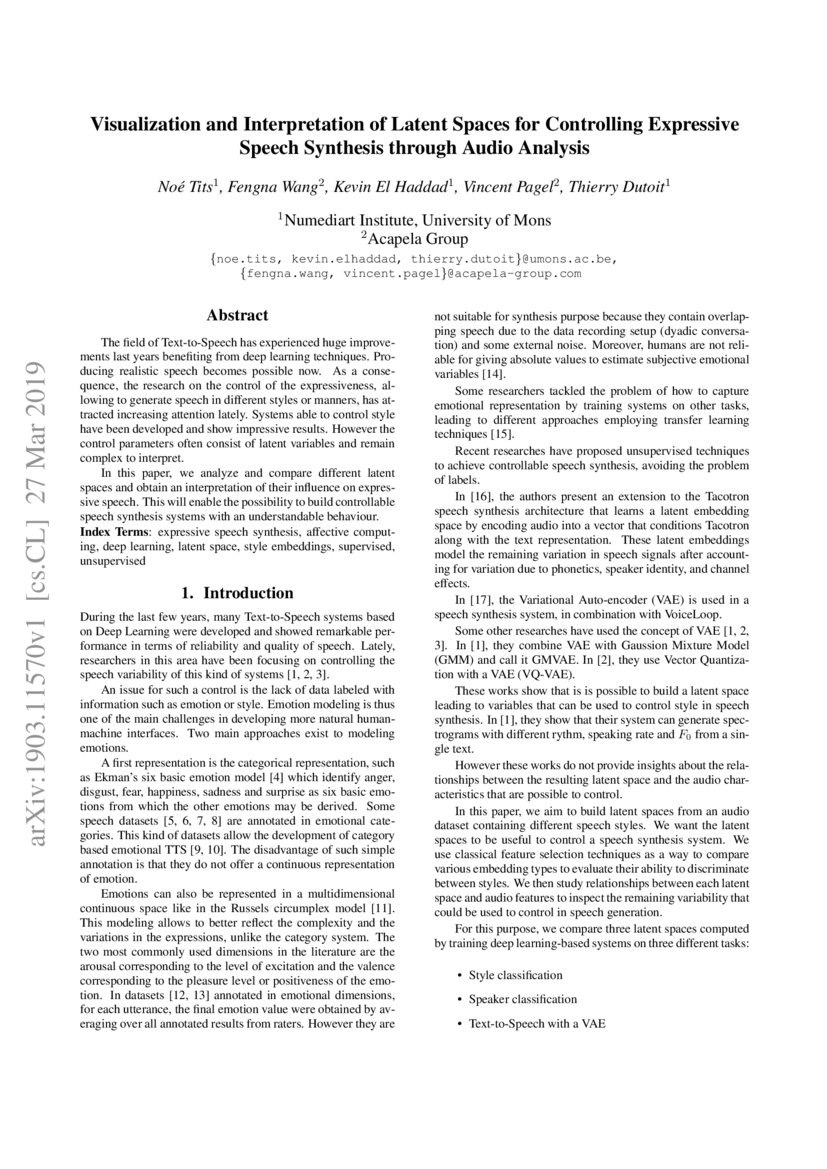 Visualization And Interpretation Of Latent Spaces For Controlling Expressive Speech Synthesis