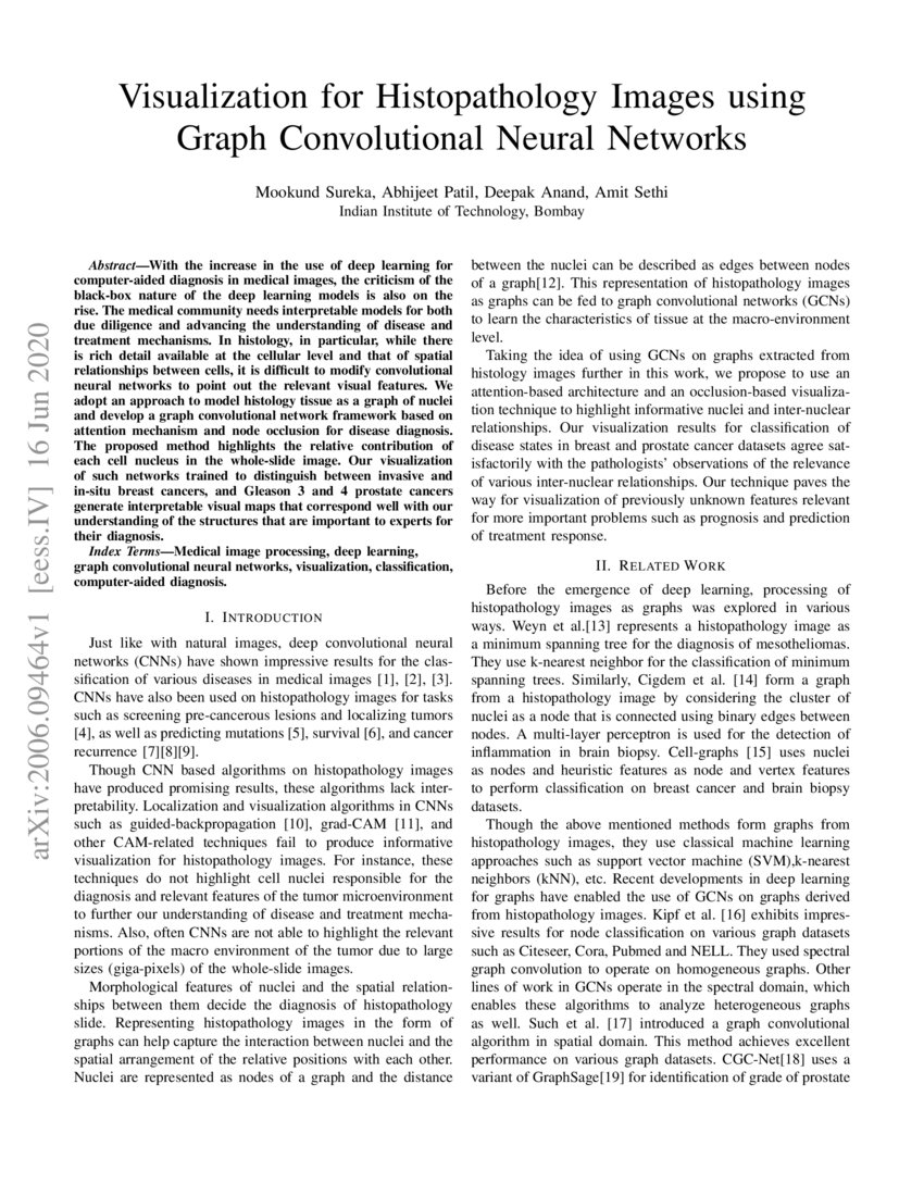 Visualization For Histopathology Images Using Graph Convolutional