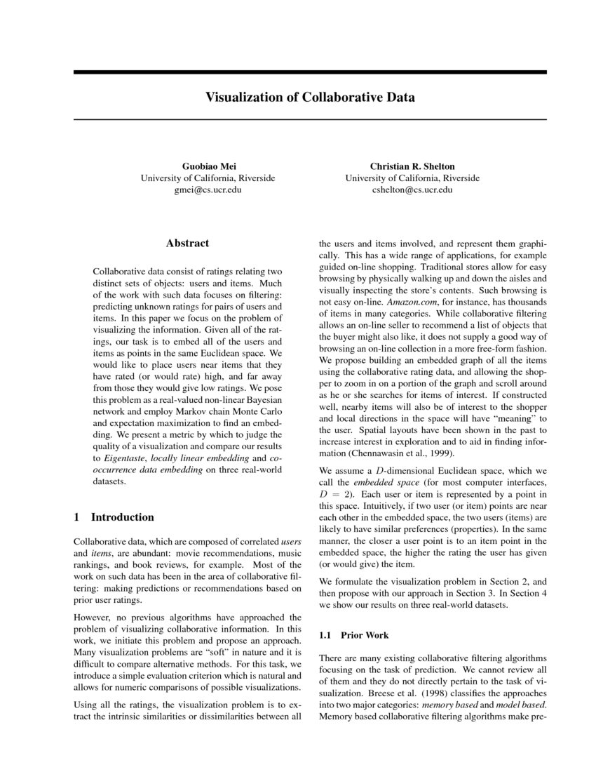 Visualization of Collaborative Data | DeepAI