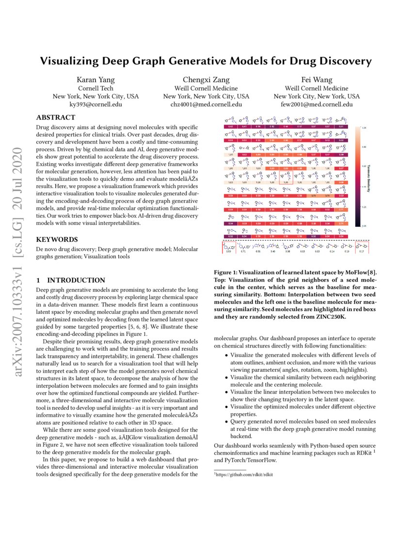 Visualizing Deep Graph Generative Models for Drug Discovery | DeepAI