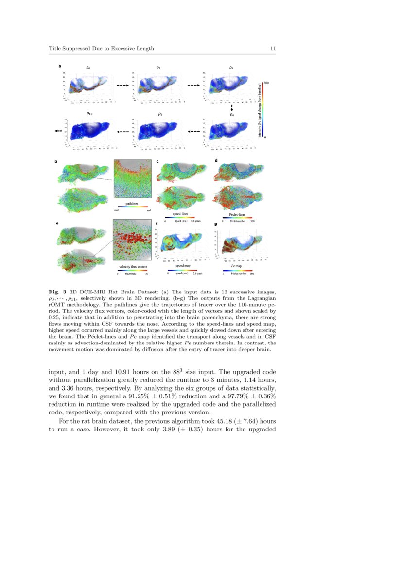 Visualizing fluid flows via regularized optimal mass transport with applications to neuroscience ...
