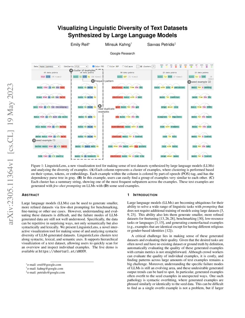 Visualizing Linguistic Diversity Of Text Datasets Synthesized By Large Language Models Deepai 