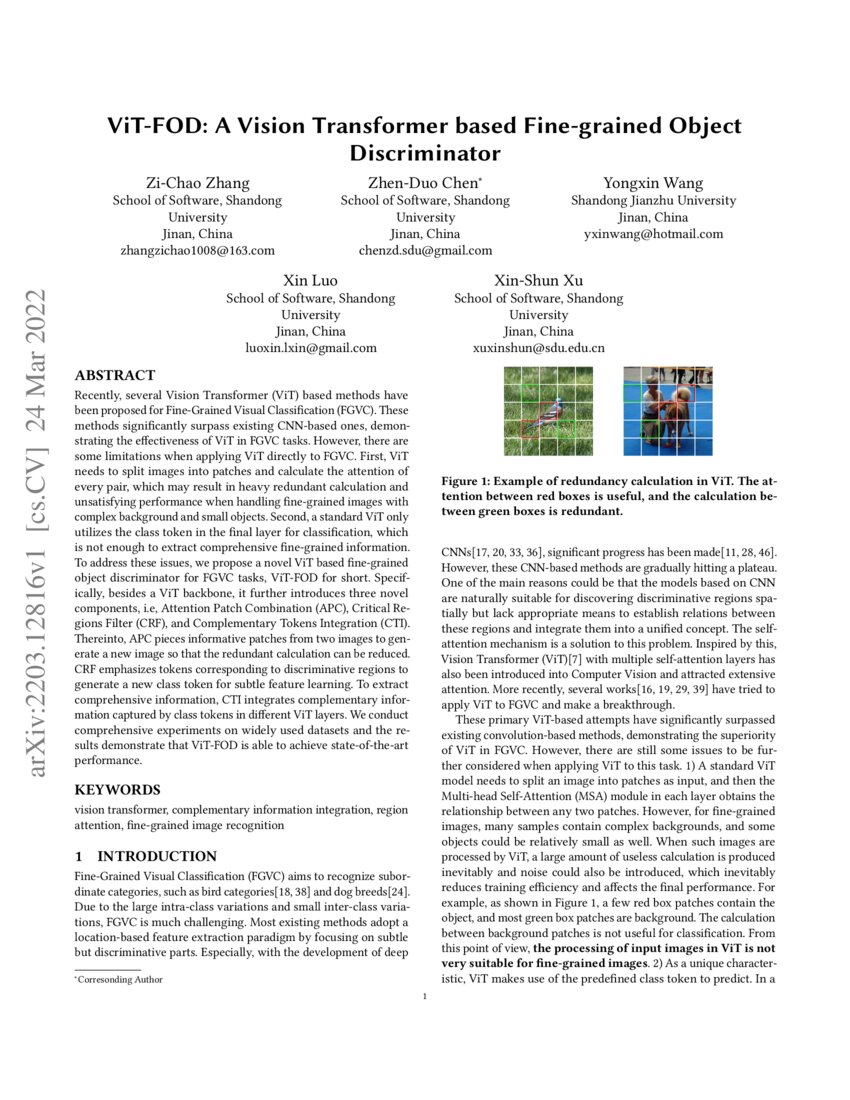 ViT-FOD: A Vision Transformer based Fine-grained Object Discriminator ...