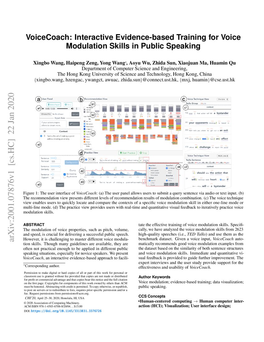 VoiceCoach: Interactive Evidence-based Training for Voice Modulation ...